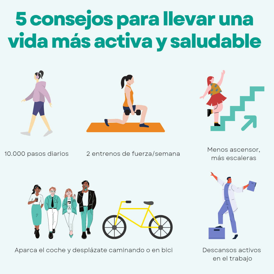 Consejos para tener una vida más activa y saludable Consejos para tener una vida más activa y saludable